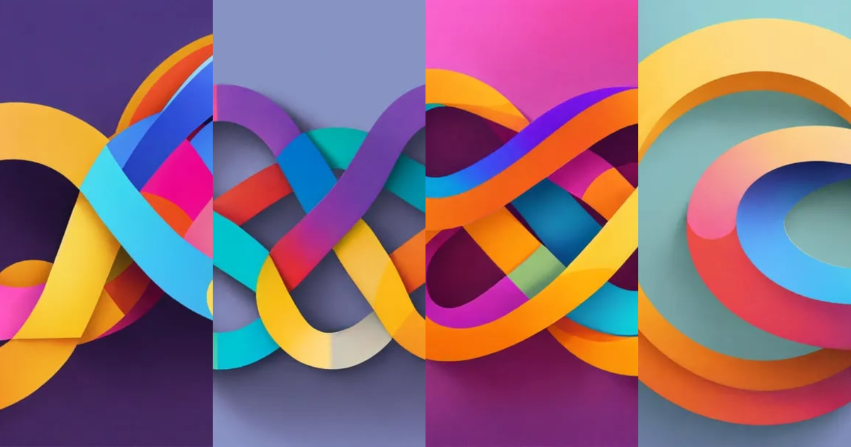 Lexica - Simple colorful infinity symbol 8 shaped flat icon