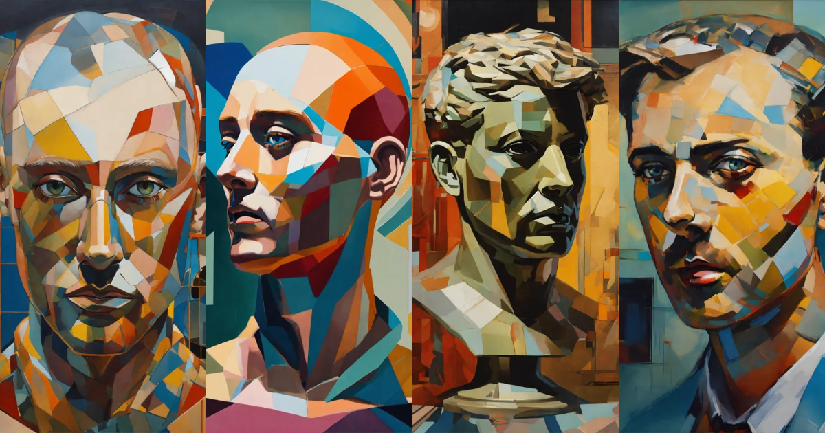 Lexica - Create a visually striking and abstract portrait image that ...