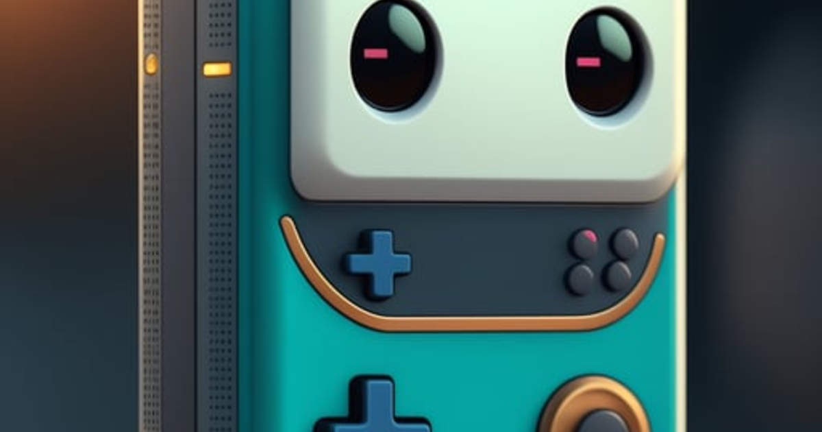 Lexica - A realistic image of a cute anthropomorphic gameboy smiling ...