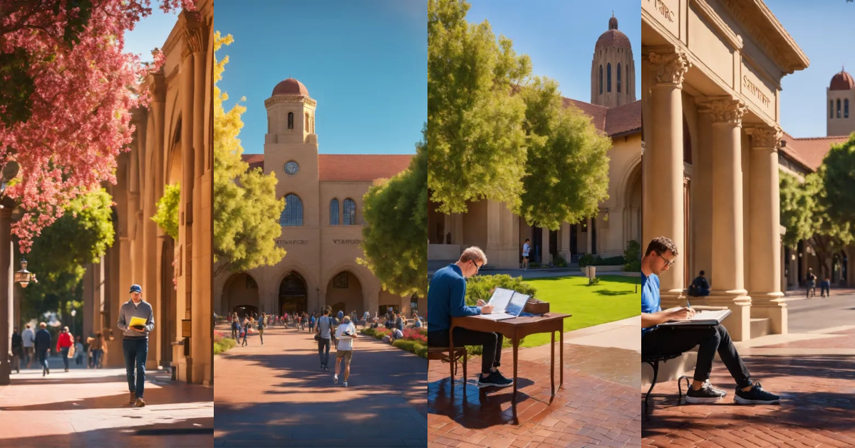 Lexica - 8k HDR photo Phil Knight studying at Stanford University. on a ...