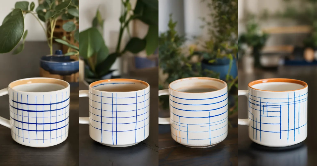 Lexica - A minimalist ceramic mug in a straight short wide cylinder ...