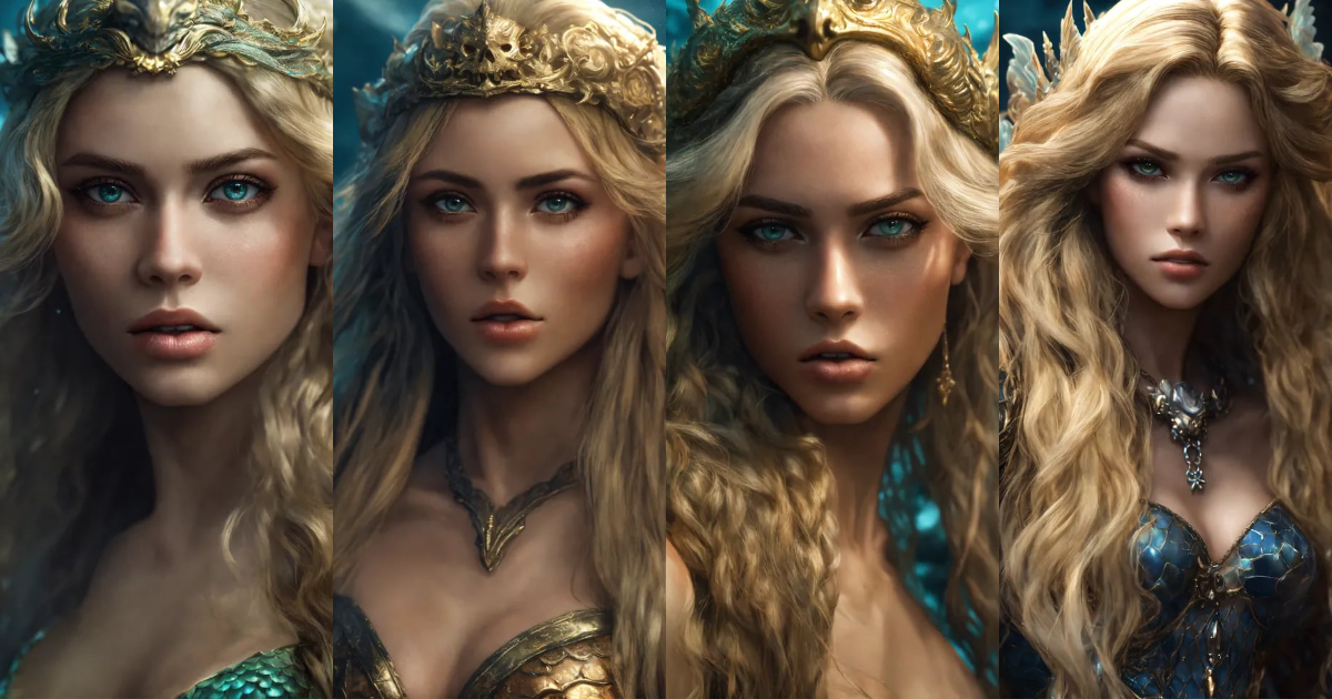 Lexica - Photorealistic, closeup, beautiful savage mermaid, facing the ...