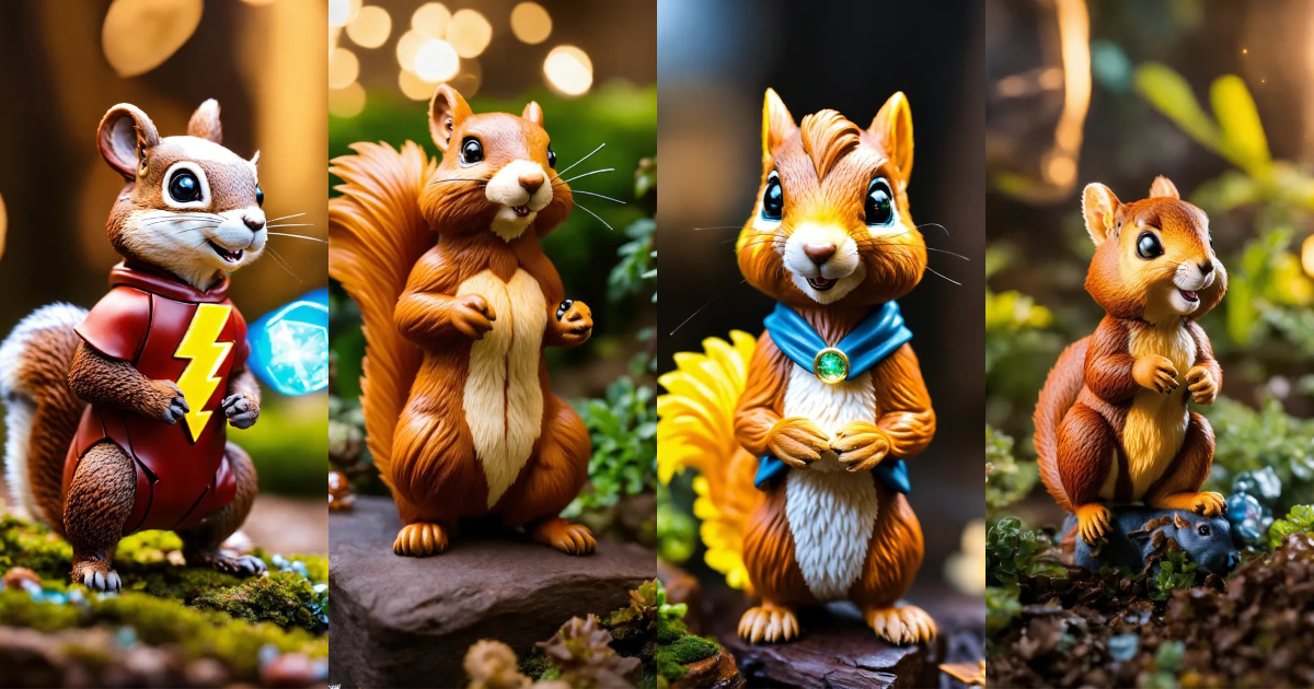 Lexica - Cute squirrel adventure figure, the flash themed squirrel ...