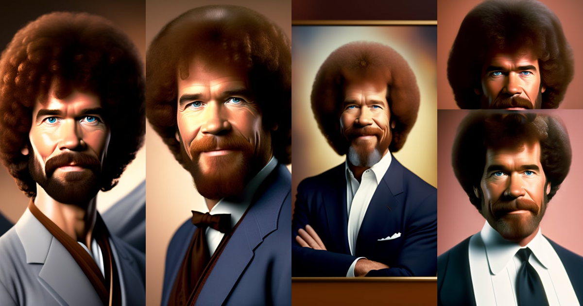 Lexica - Bob ross without a beard, hyperrealistic 8k