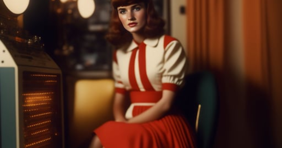Lexica - A Soviet girl sitting in a chair in front of a soviet computer ...