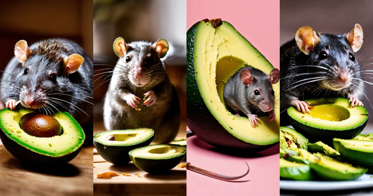 Lexica - Rat slicing up an avocado