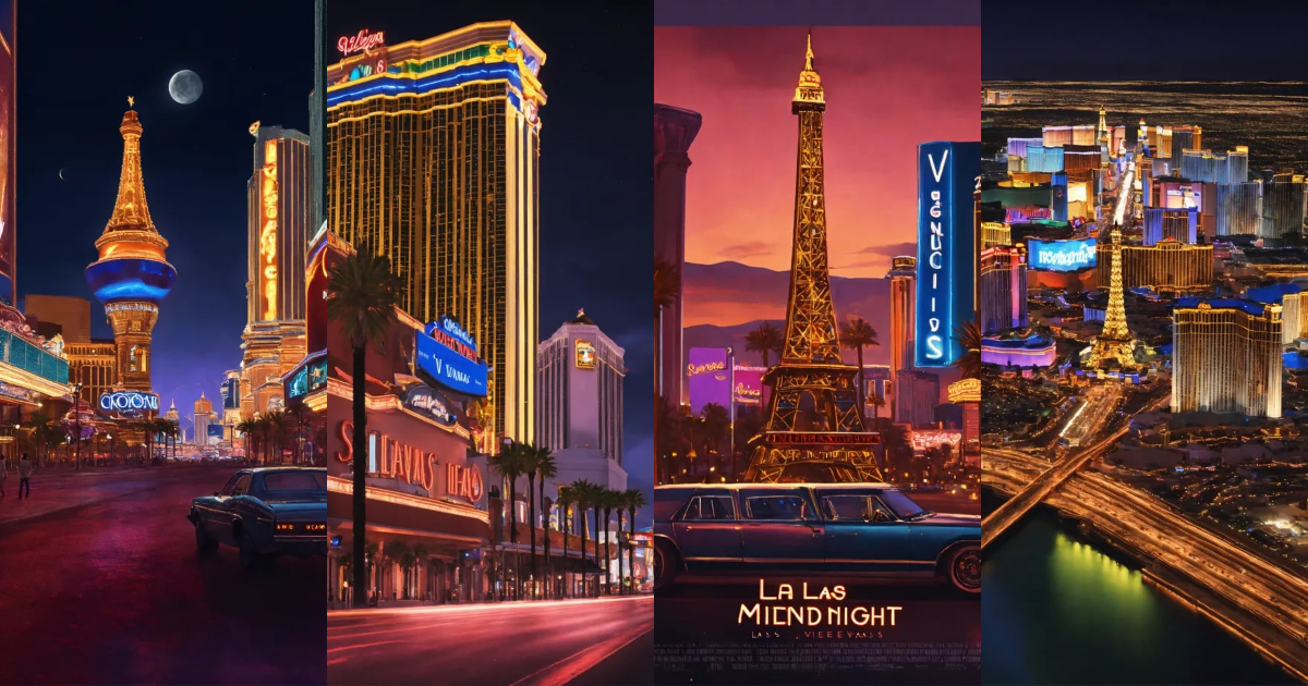 Lexica - Las Vegas midnight realistic