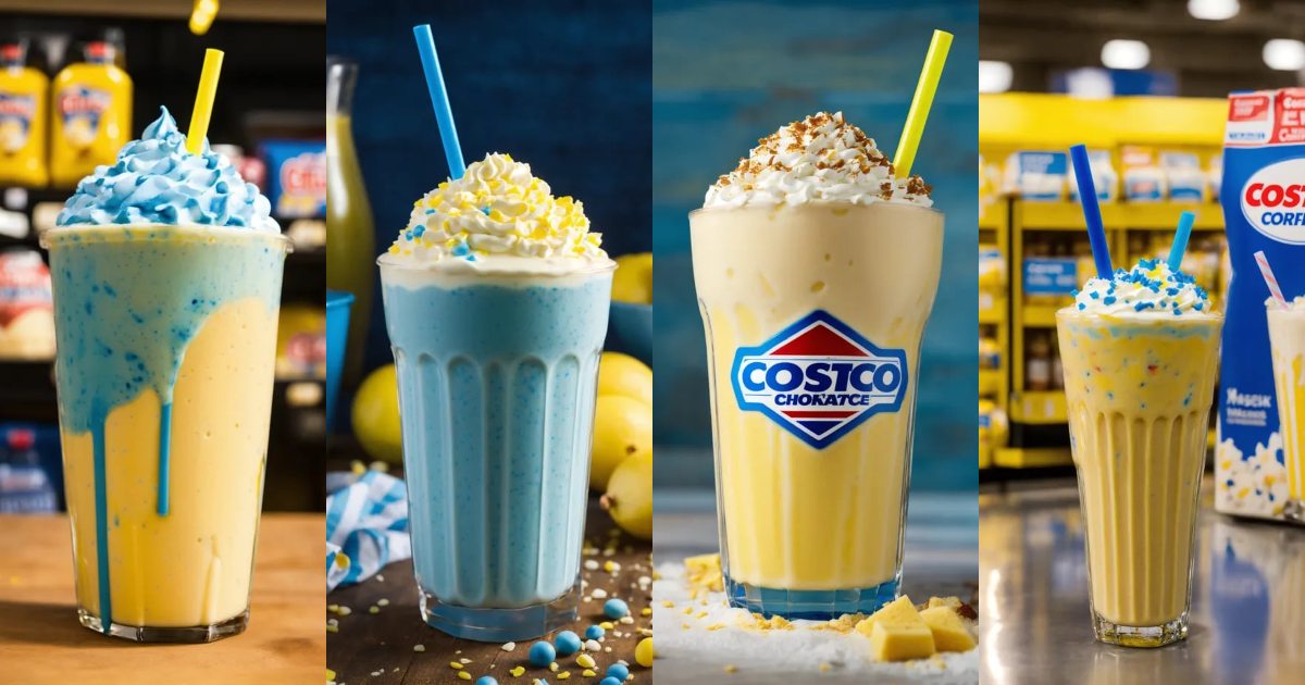 Lexica - Costco store as a milkshake drink blue and yellow colors in ...