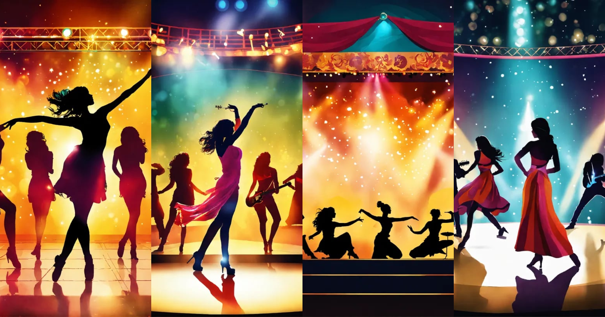 Lexica - A dance and musical concert poster with stage view. Include a ...