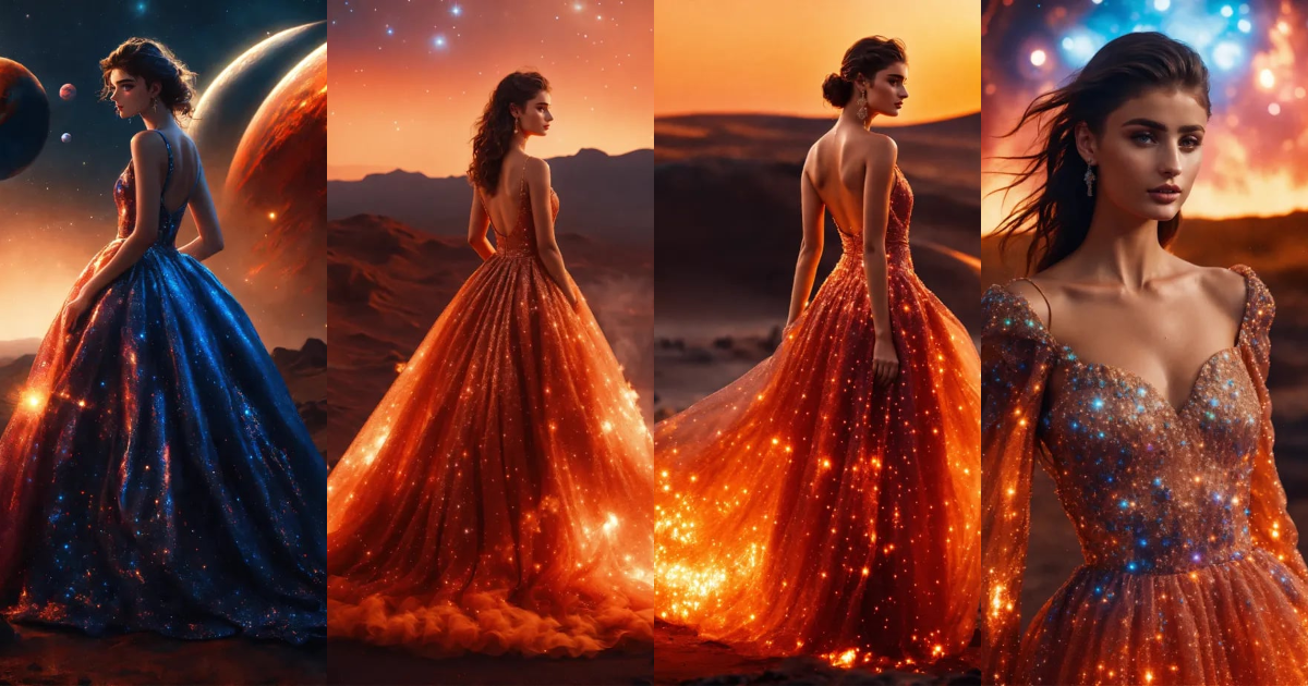 Lexica - TAYLOR HILL in a burning SPARKLING BALLGOWN on a desolate ...