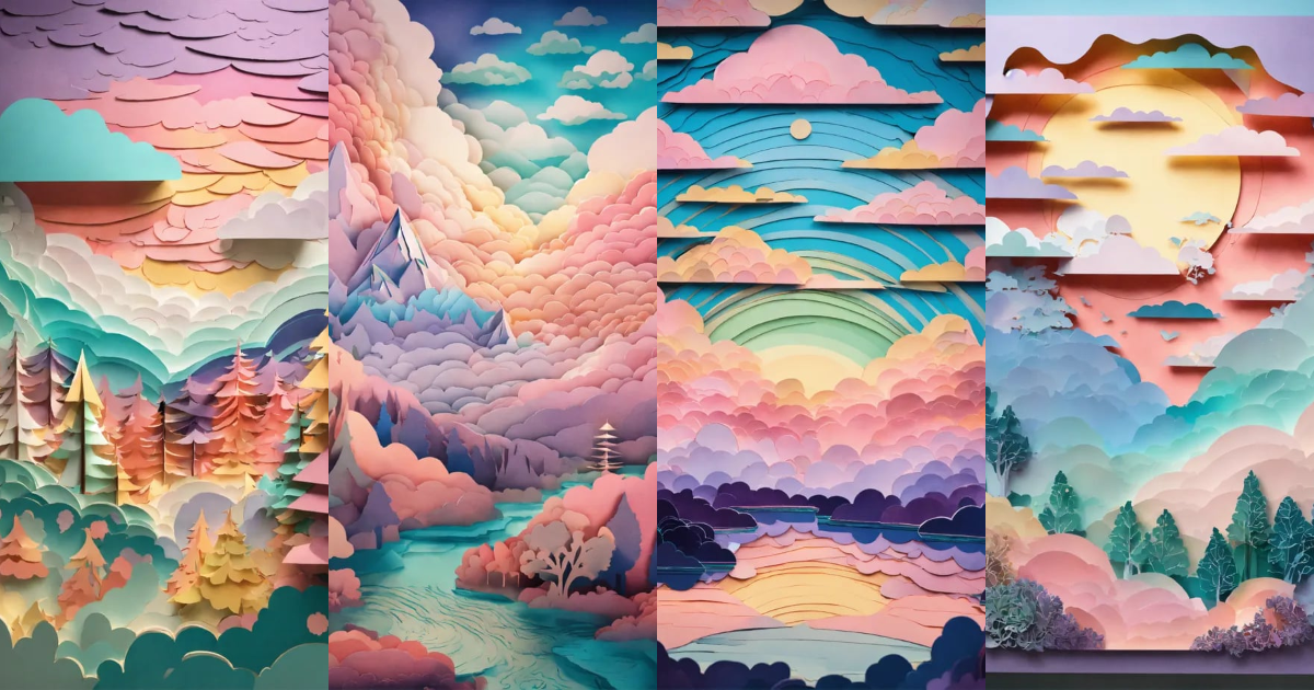 Lexica - 2d laser cut paper illustration. Layered paper. Dream factory ...