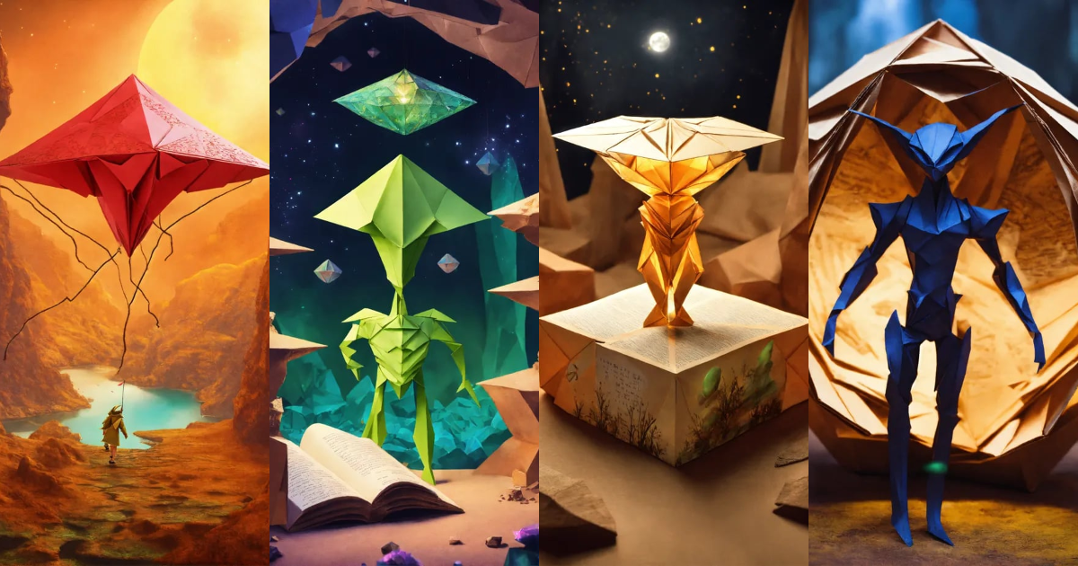 Lexica - Alien magical quest in dimensional rift, origami found poetry ...