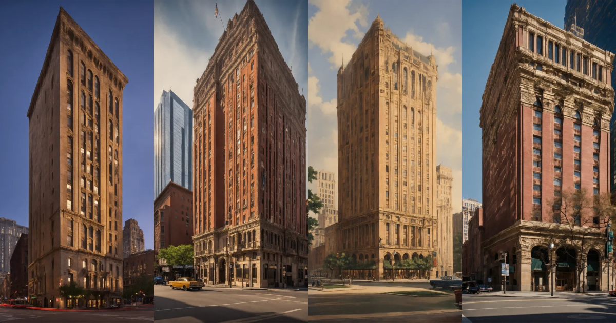 Lexica - A 20th century palazzo style skyscraper in an American city