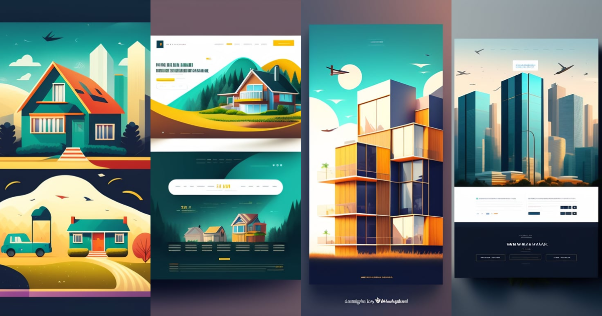 Lexica - Webpage background hero image for real estate company modern ...