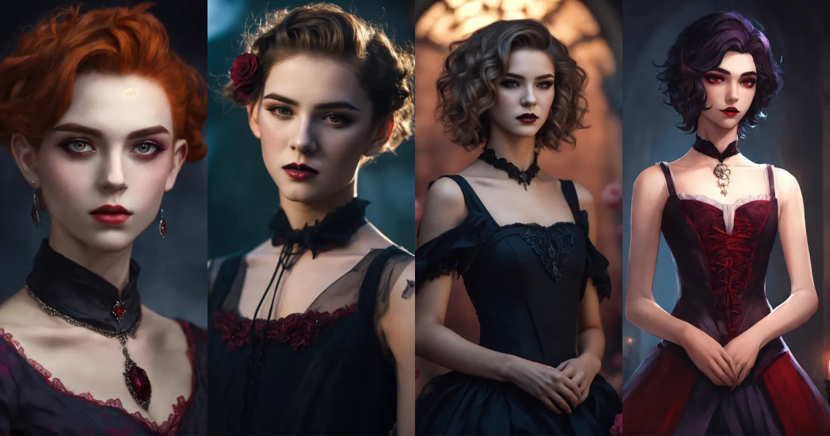 Lexica - A slender genderqueer 15-year-old male vampire wearing a dress ...