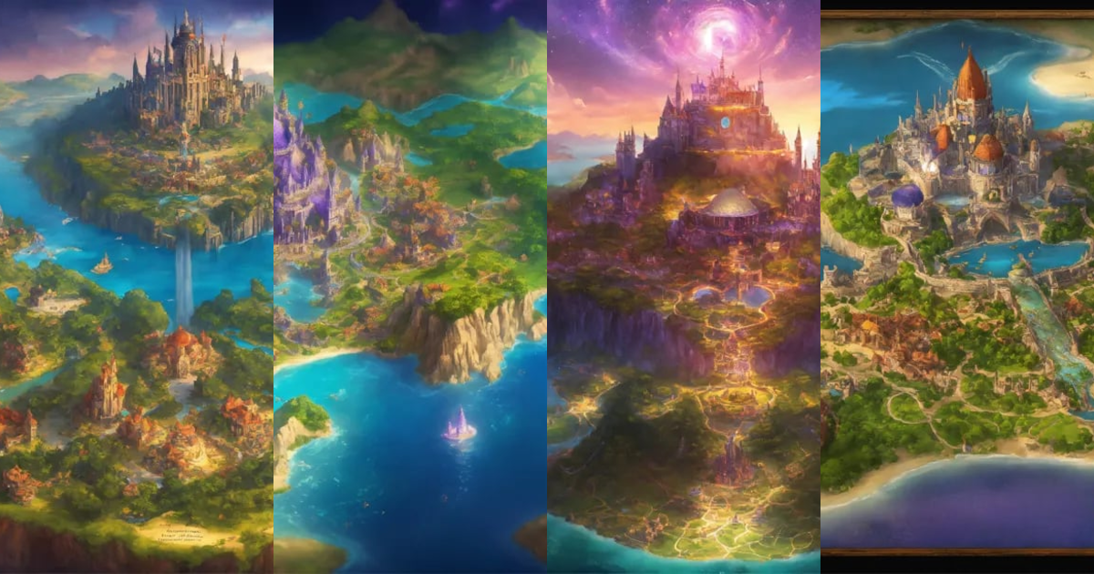 Lexica - Fantasy Map of a magical world called Eden, with 9 kingdoms ...