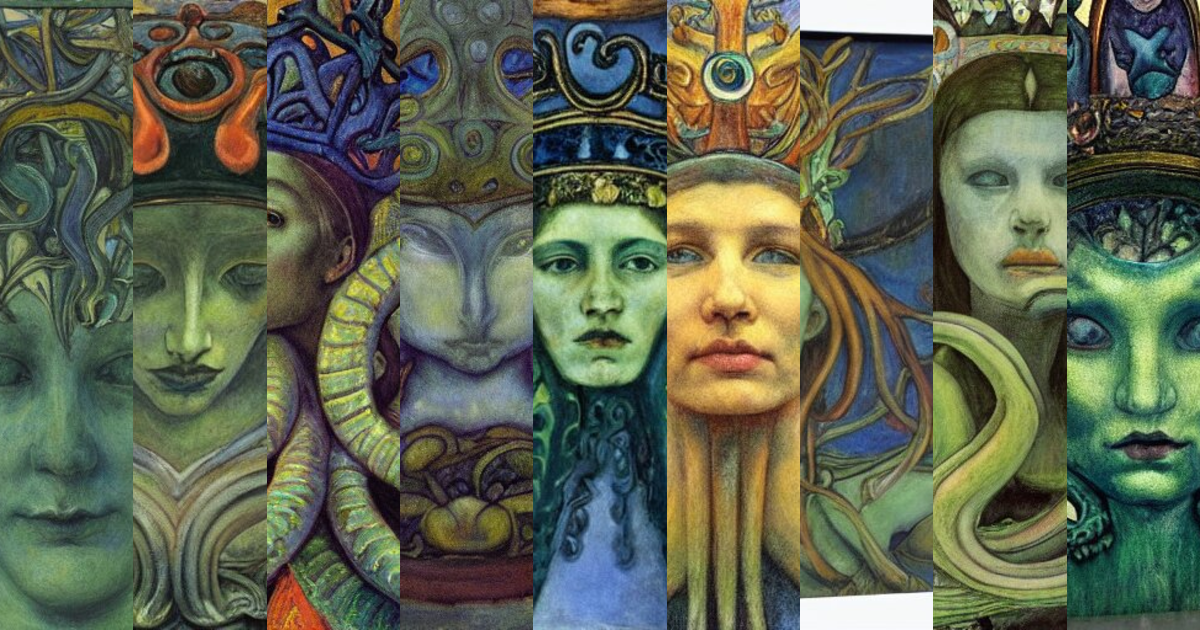 Lexica - The tentacle crown,by Annie Swynnerton and Diego Rivera ...
