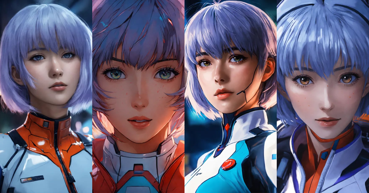 Lexica - Portrait of Rei Ayanami from Neon Genesis Evangelion, detailed ...