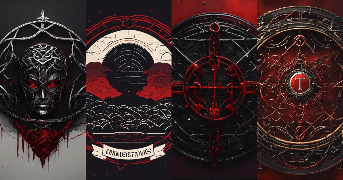 Lexica - Design a dramatic and dark-themed logo for a YouTube channel focusing on the ...