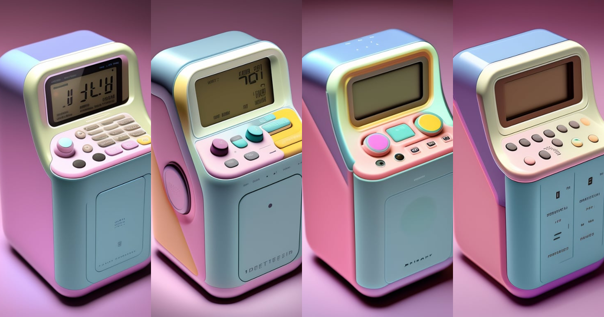 Lexica - Handheld pocket Time Machine designed by Dieter Rams. Pastel ...