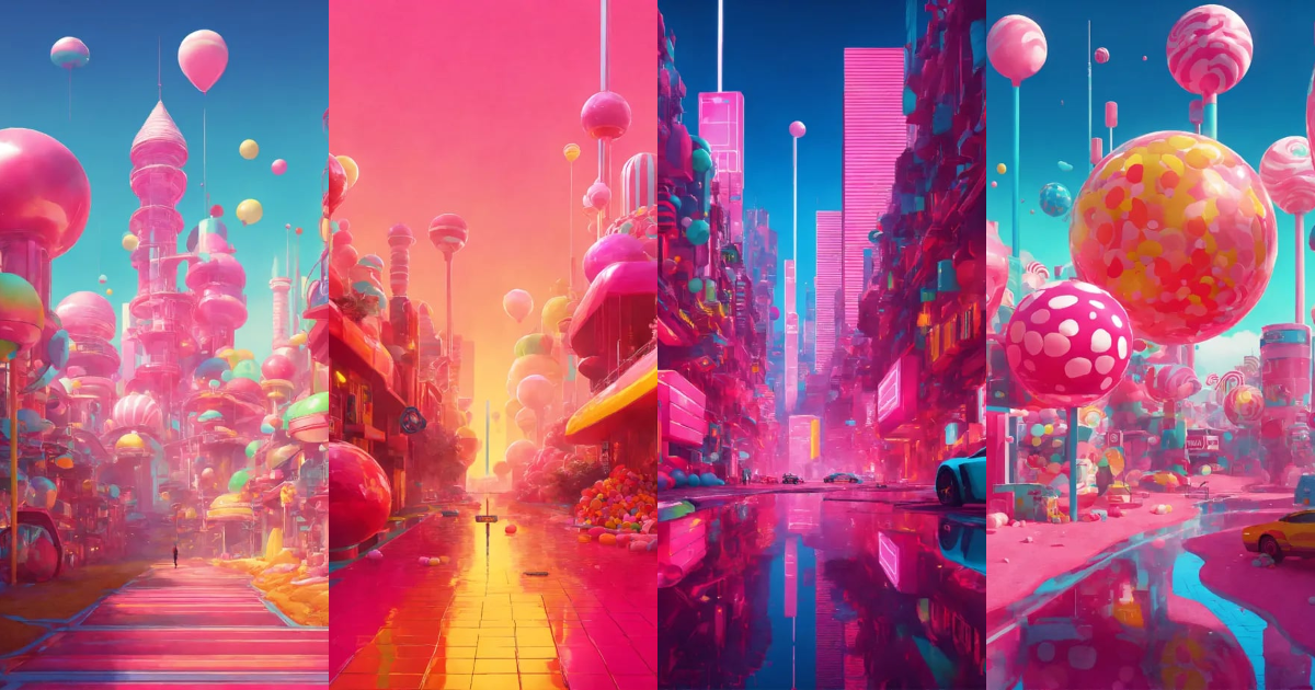 Lexica - Candy Land Cyberpunk hd. Minimalist and sleek conceptual ...