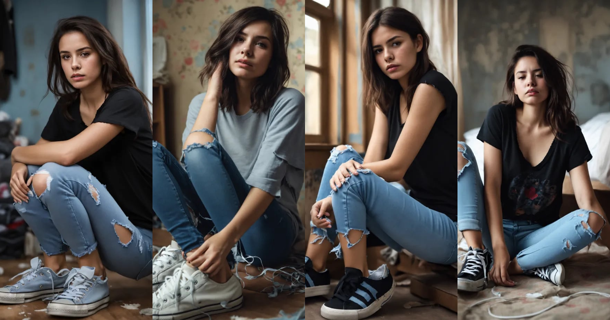 Lexica - Sad faced brunette sitting in her bedroom feeling love sick ...