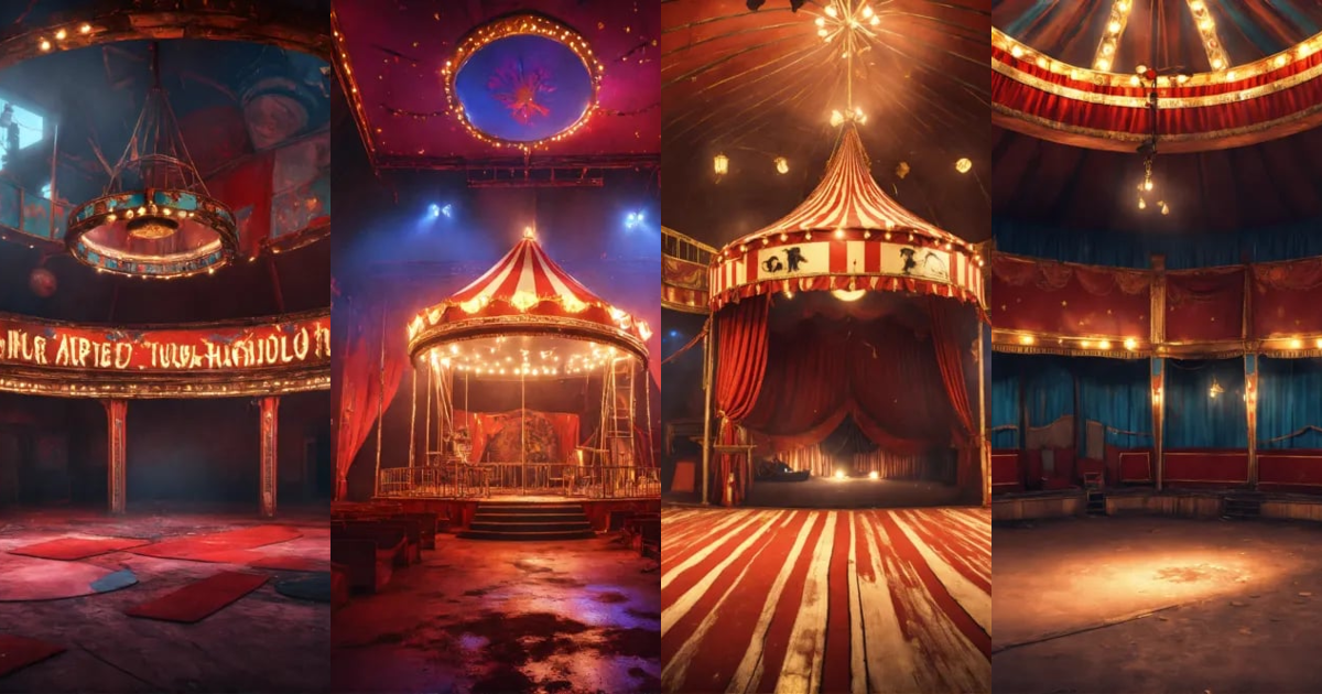 Lexica - Inside an abandoned haunted circus, edgy art, 8K, highly ...