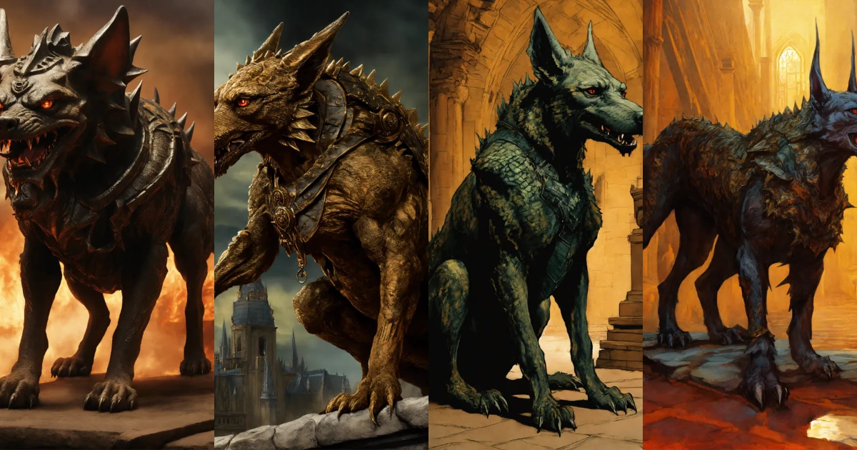 Lexica - Demon lizard dogs. Gargoyles in the style of Bernie Wrightson ...