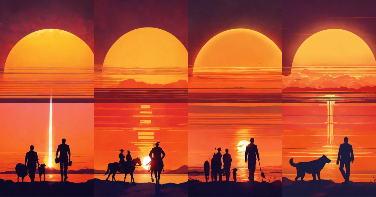 Lexica - Strong leadership sunset book power logo art