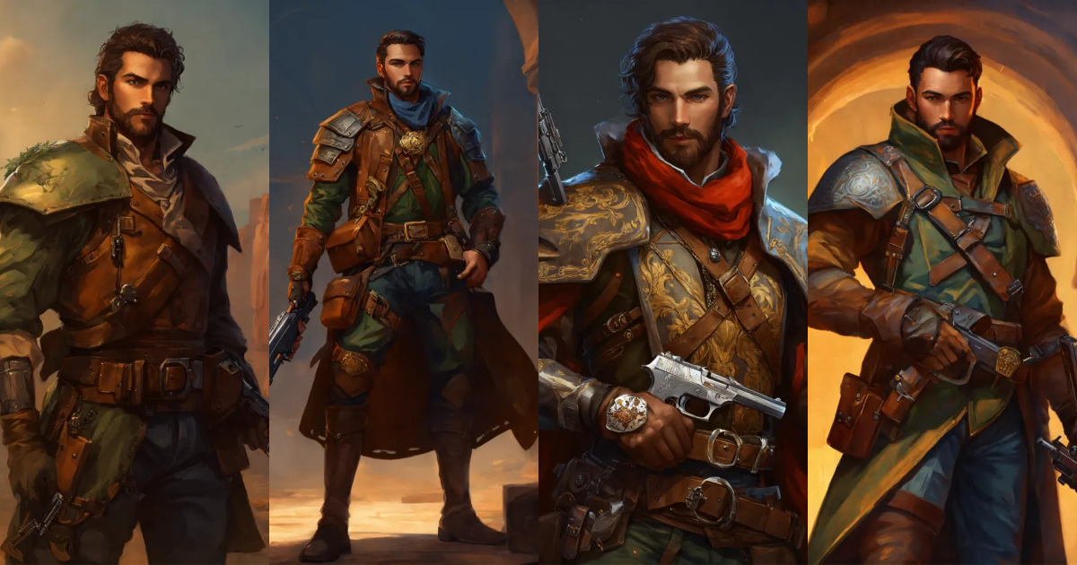 Lexica - Male human bounty hunter, with a pistol in his right hand ...