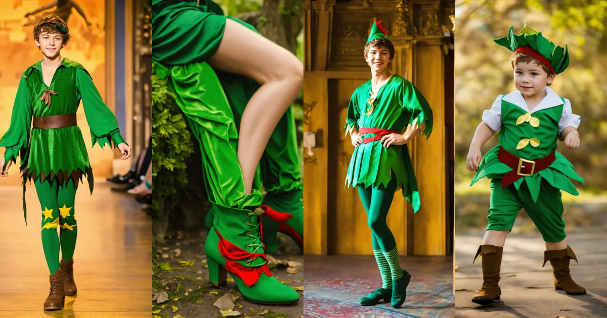 Lexica - Peter pan, green costume, legs and shoes