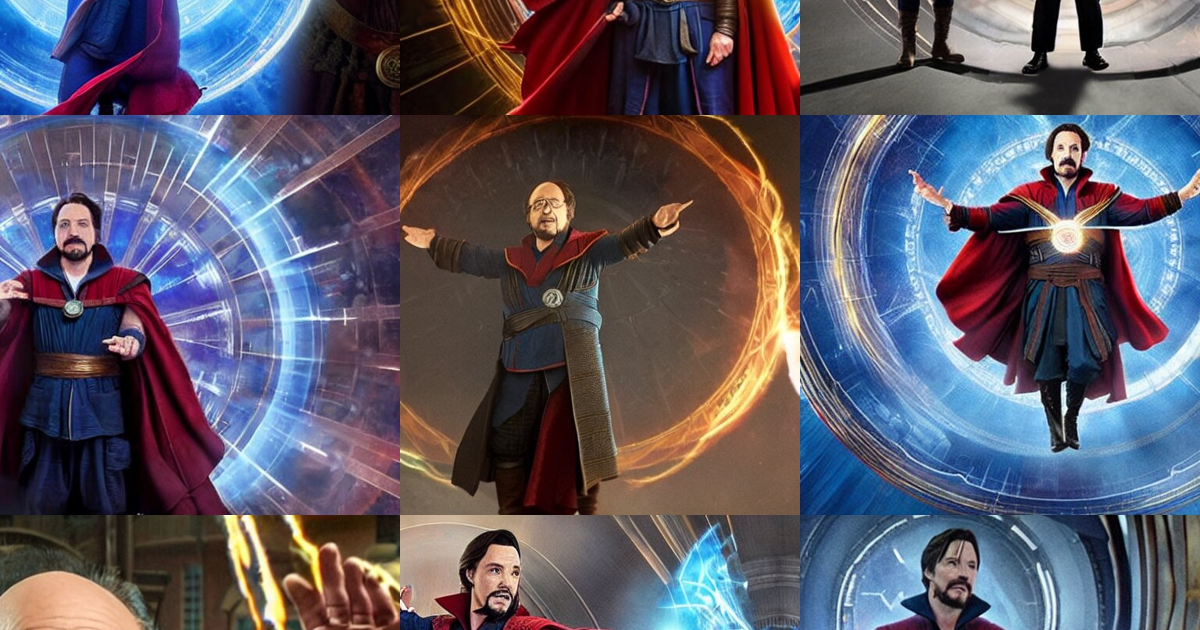 Lexica - ((danny devito)) as ((doctor strange)) stands next to an open ...