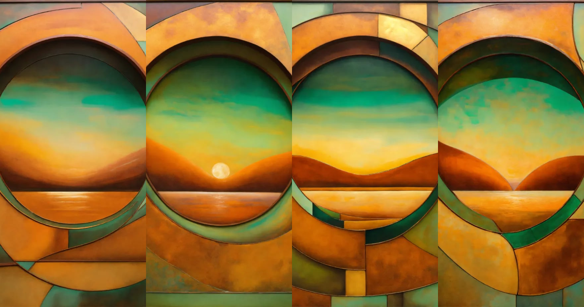 Lexica - Abstract and minimalist oil painting of a beautiful, simple ...