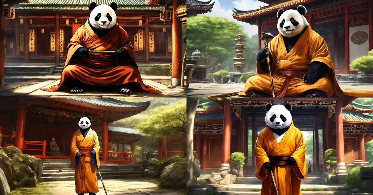 Lexica - Masterpiece, best quality, an anthropomorphic panda wearing a ...