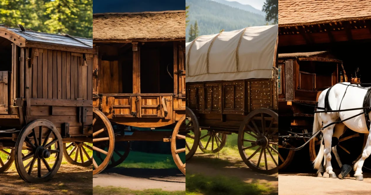 Lexica - Medieval magnificent large box wagon of the traveling people ...