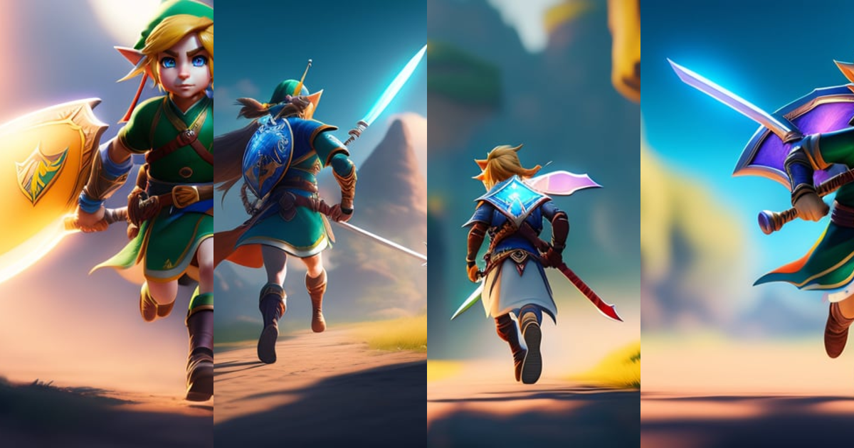 Lexica - Link from Zelda running with Master Sword, made by stanley ...