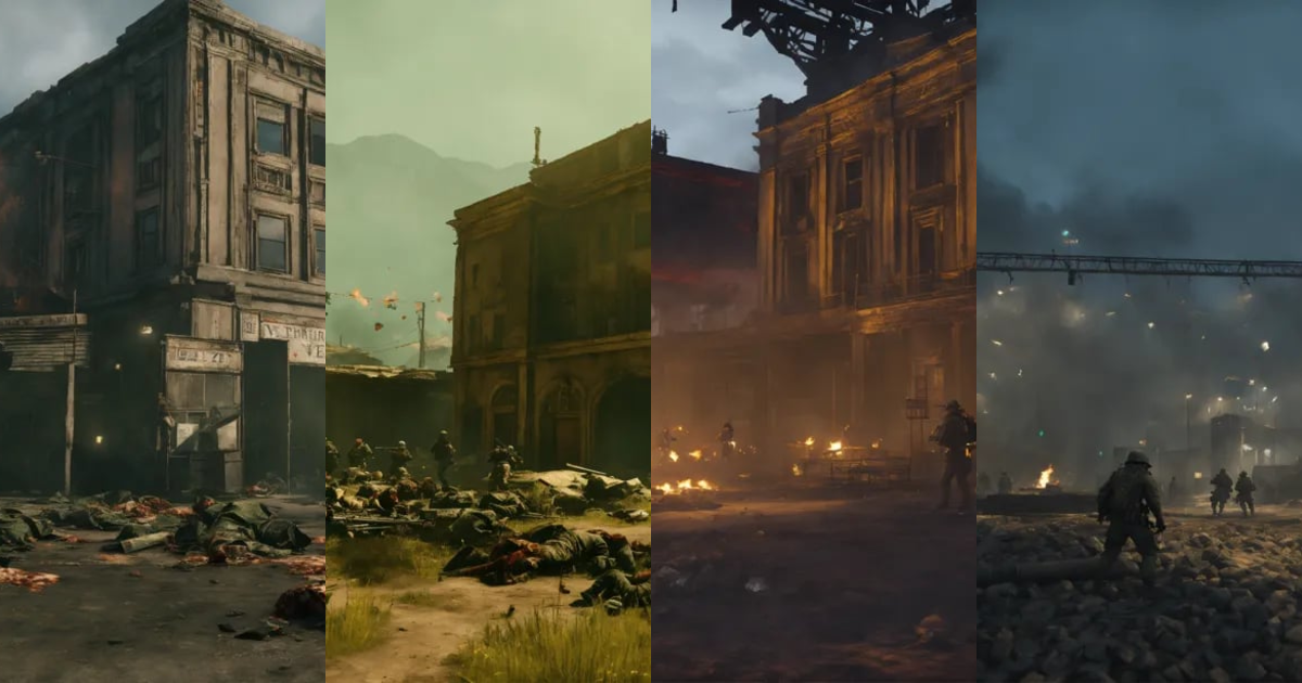 Lexica - Zombie hoard, call of duty warzone verdansk, outside, daytime ...