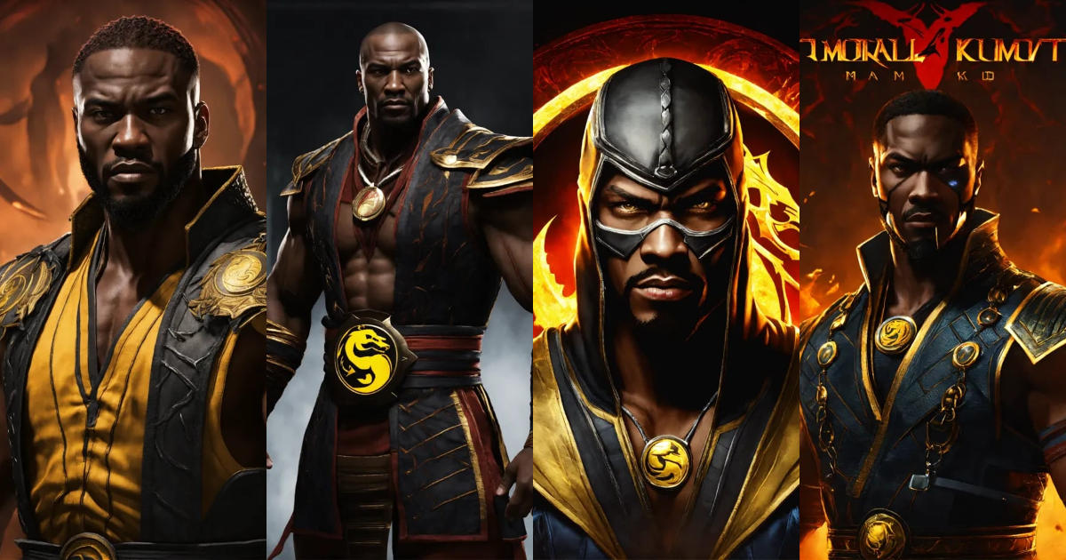 Lexica - Black man mortal kombat