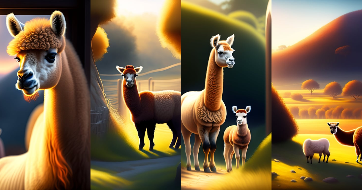 Lexica - Alpacas filling the screen, by disney concept artists, blunt ...