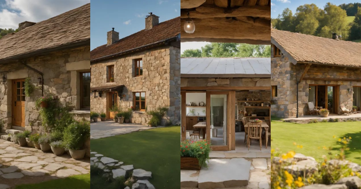 Lexica - A small rustic farmhouse on the ground floor with stone and ...