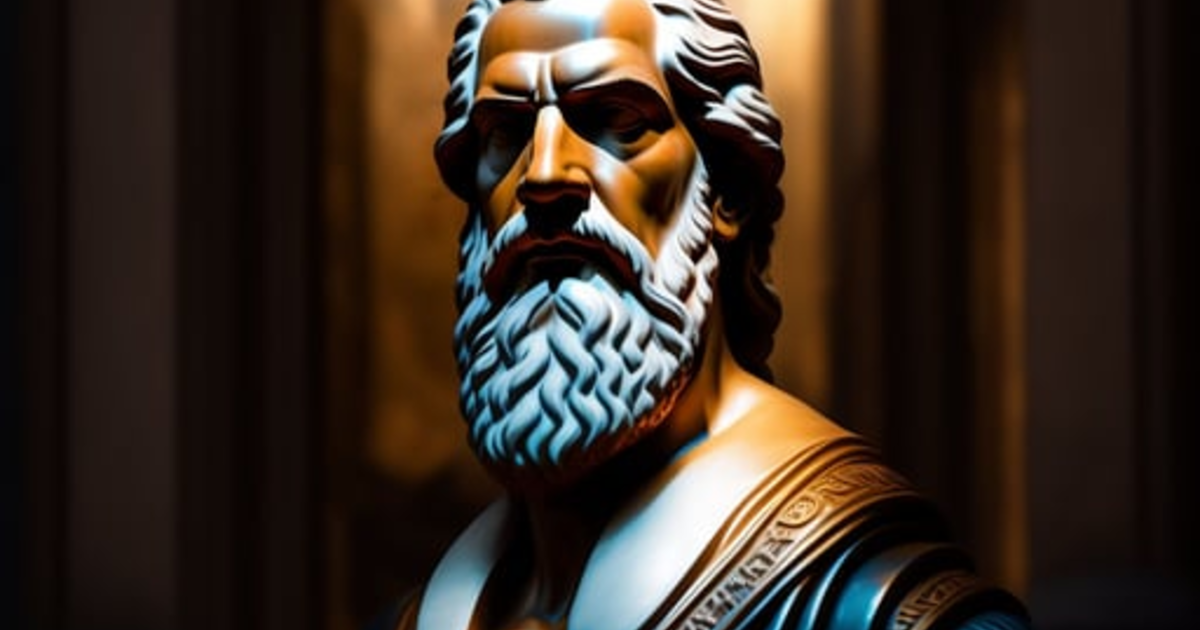 Lexica - Realistic style, the Greek philosopher Socrates stands in the ...