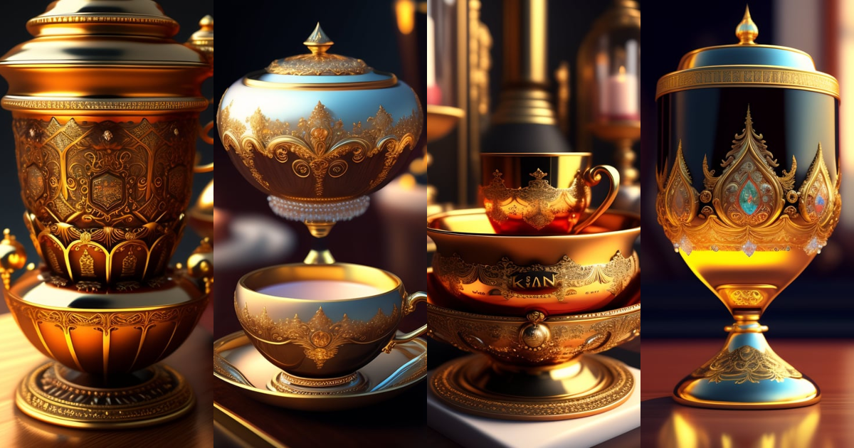 Lexica - Dreams in very intrincade victorian coffe cup with, very ...