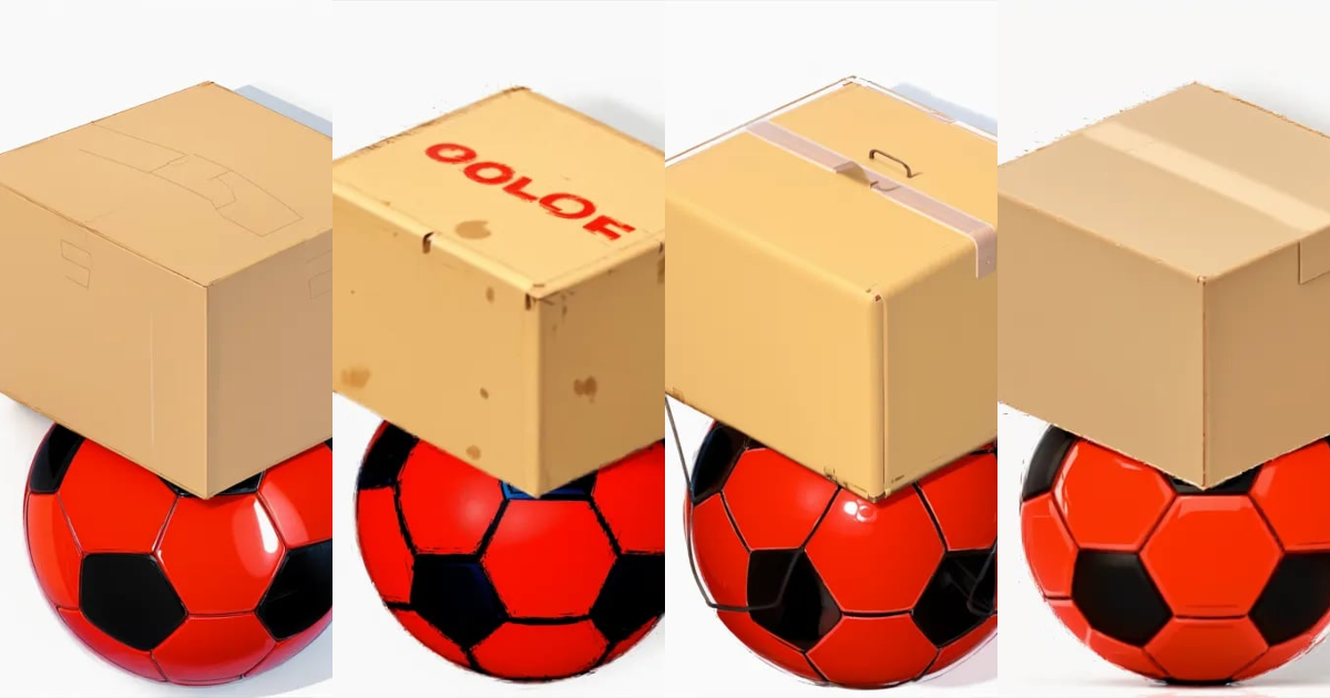 Lexica - A ball under the box big box , full body image of a cute ...