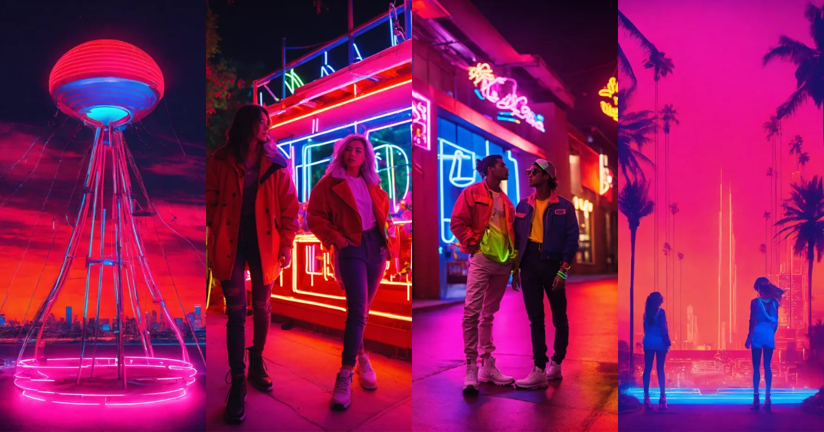 Lexica - Partner together neon vibe