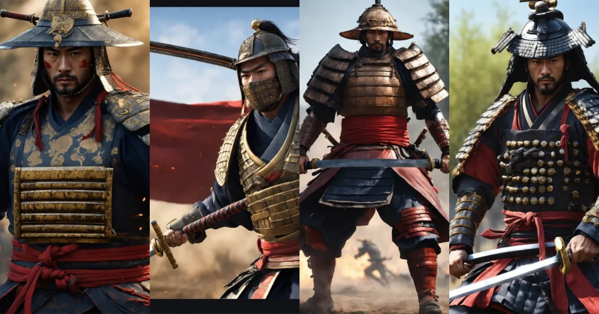 Lexica - Zokar samurai with arms. battlefield. hyper realistic.