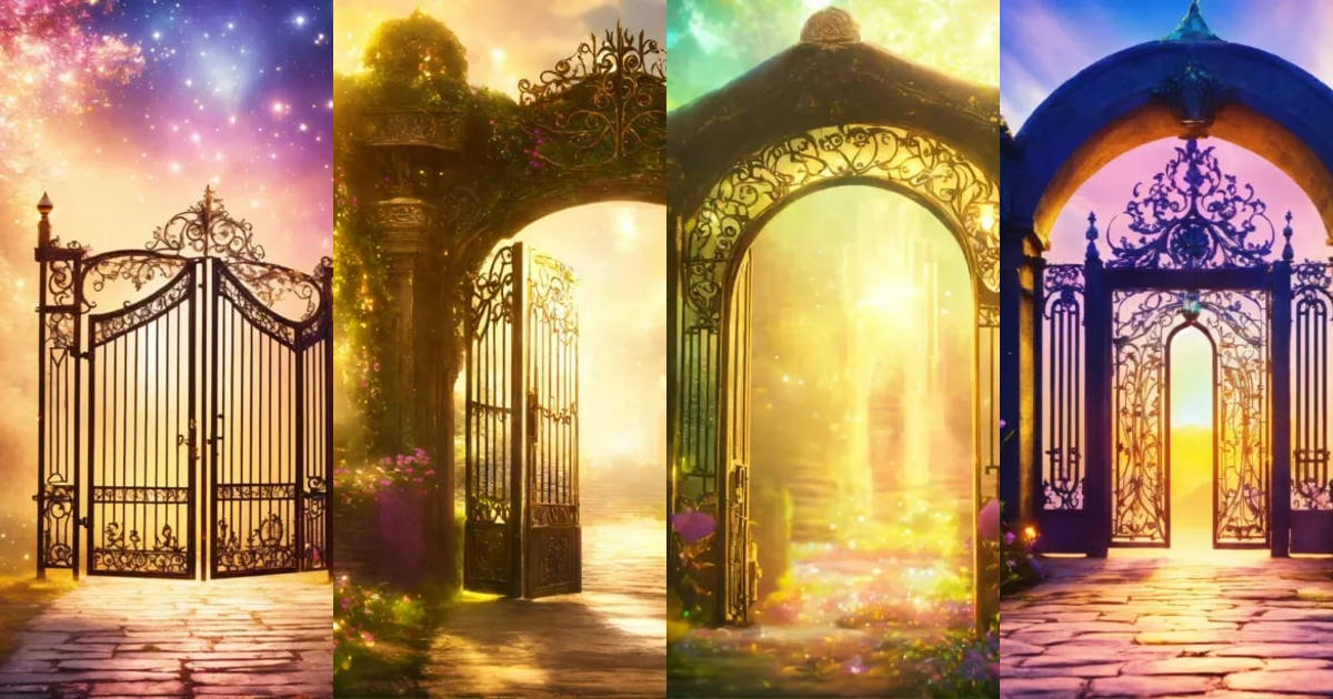 Lexica - Beautiful enchanted gate opening energy light divine