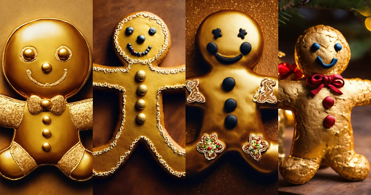 Lexica - Gold made gingerbread man