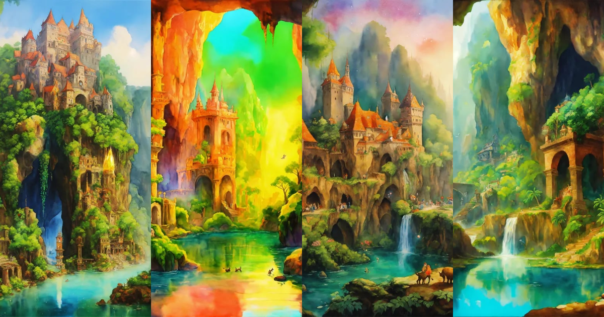 Lexica - Watercolor painting, watercolor on canvas, renaissance ...