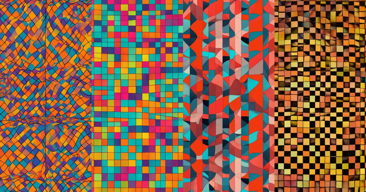 Lexica - Psychedelic checkerboard geometric pattern