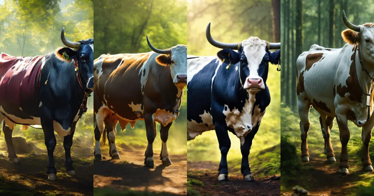 Lexica - Cow samurai. Forest clearing. Hyper realistic.